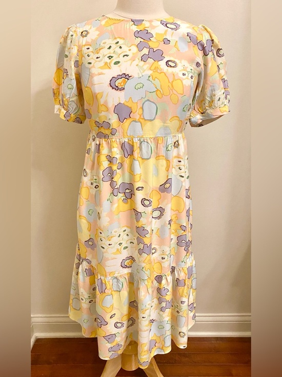 Dresses | Loft Outlet Butter Yellow Pink Floral Romantic Fairycore Soft ...